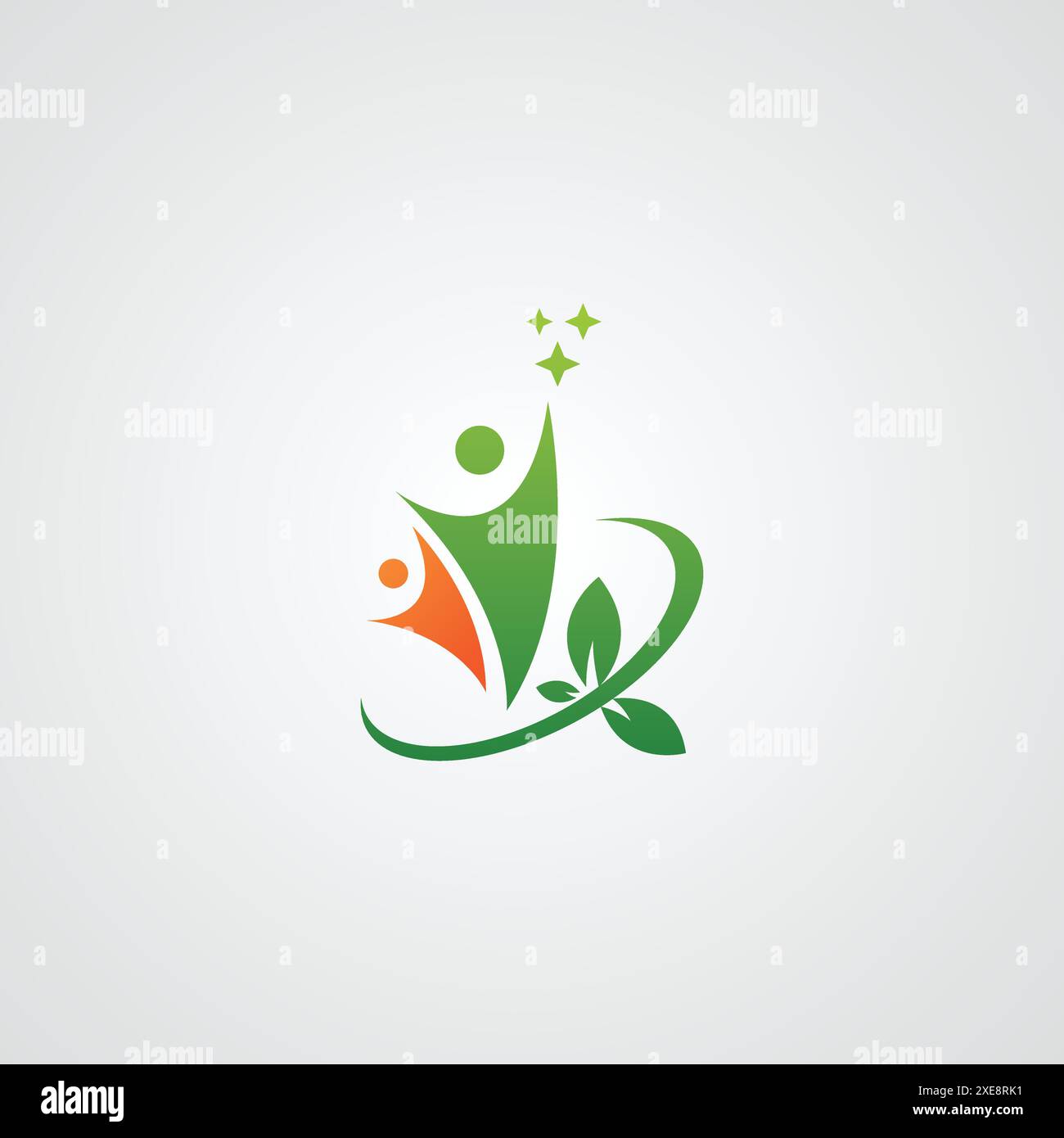 human healthcare Logo design, leaf logo vector Stock Vector Image & Art ...