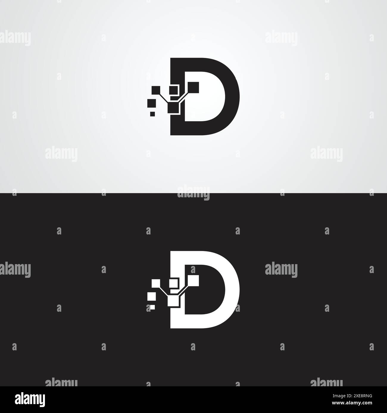 Letter d tech logo initial design template Stock Vector Image & Art - Alamy