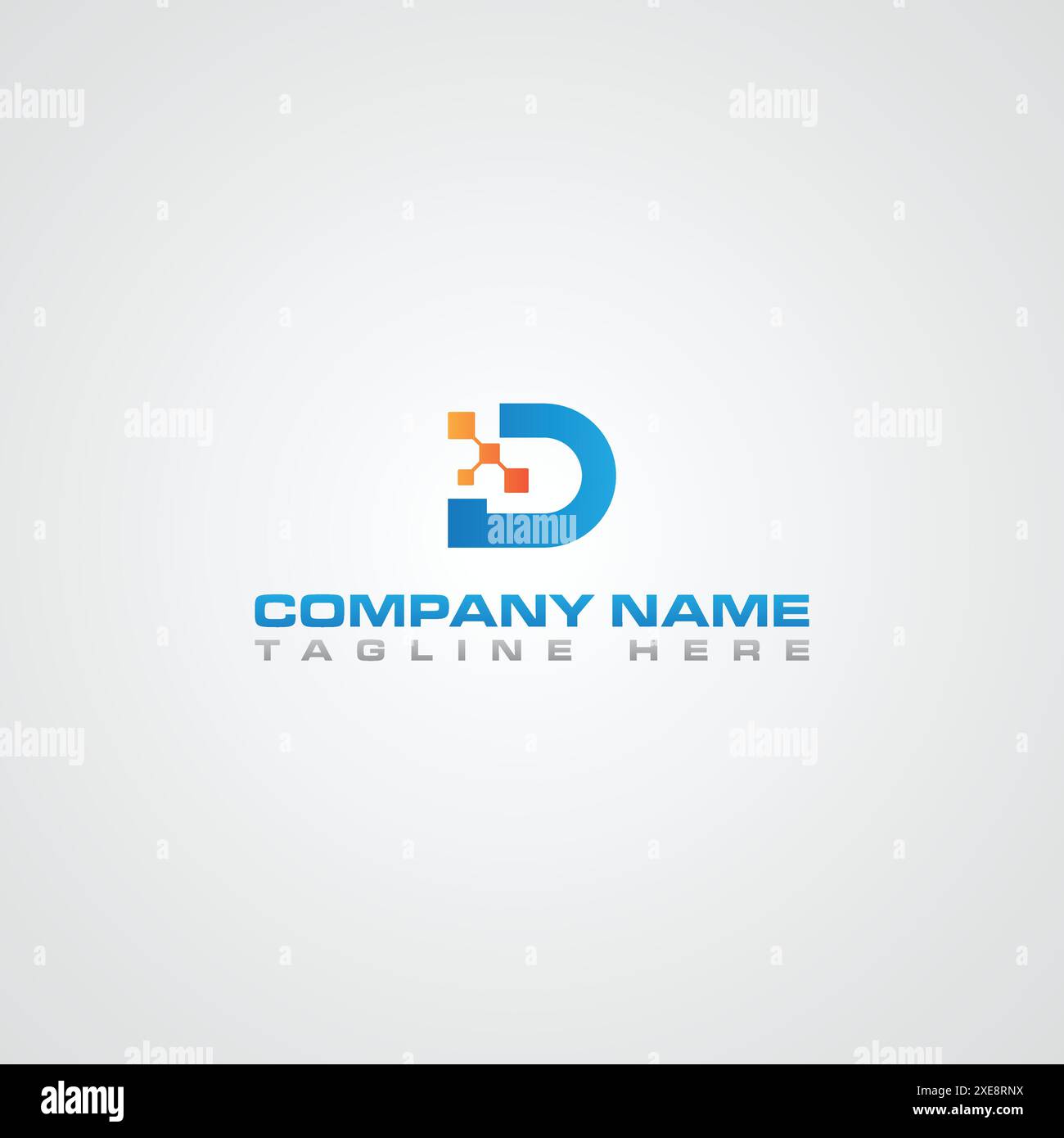 Letter d tech logo initial design template Stock Vector Image & Art - Alamy