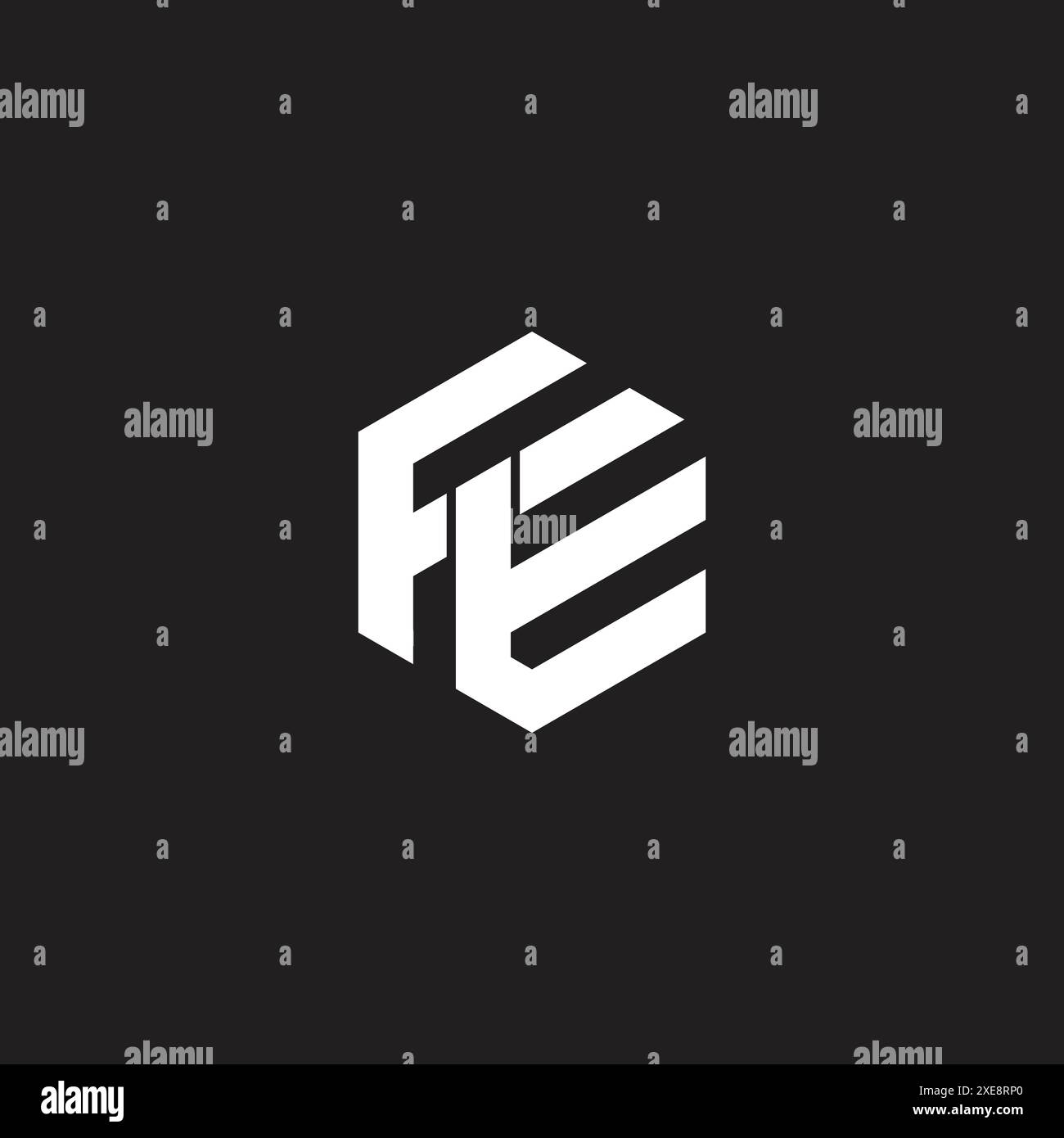 Abstract letter FE EF geometric Initial based logo design Stock Vector ...