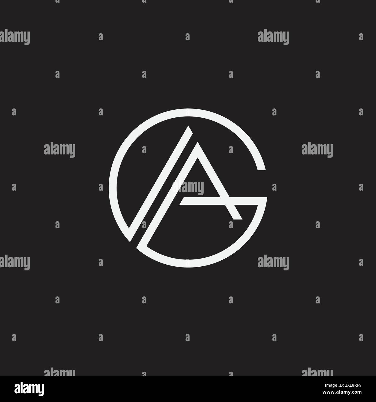 Abstract letter AG GA geometric Initial based logo design Stock Vector Image & Art - Alamy