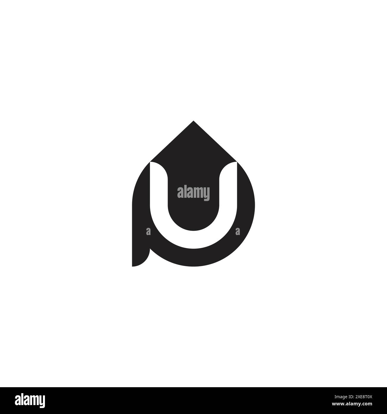 Abstract letter UP Initial based arrow symbol logo design Stock Vector ...