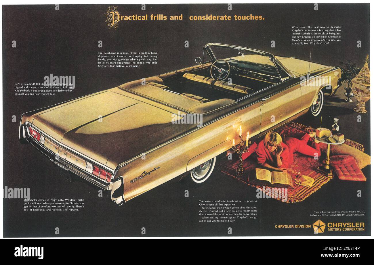 1964 Chrysler Newport '65 ad - "Practical frills and considerate ...