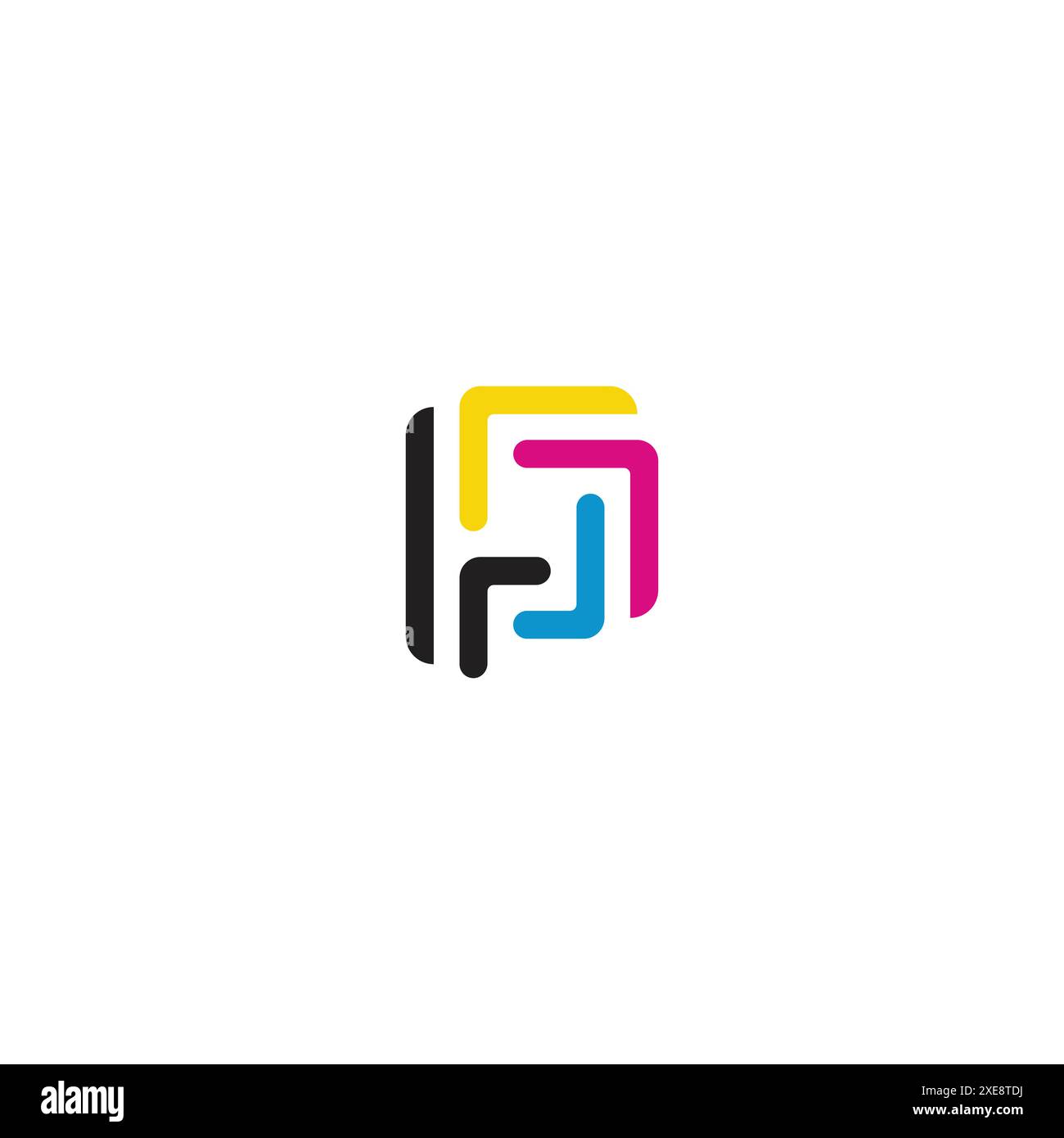 Letter P Printing Logo Vector Template Stock Vector Image & Art - Alamy