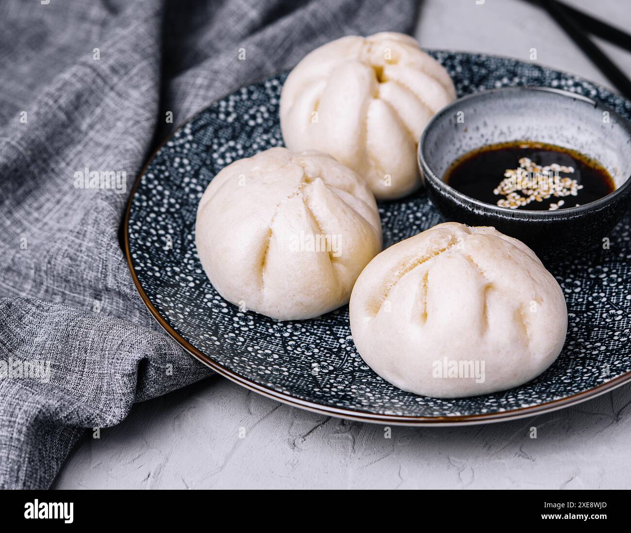 Steamed pork buns, chinese dim sum Stock Photo - Alamy