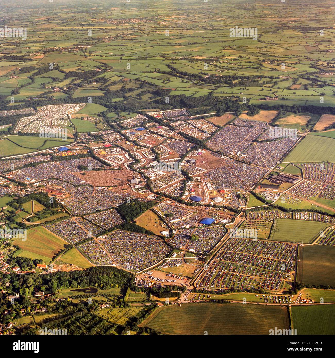 Glastonbury festival site view from hi-res stock photography and images ...