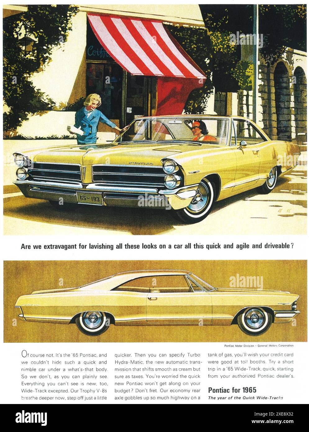 1965 Pontiac Catalina Sports Coupe Ad Stock Photo - Alamy