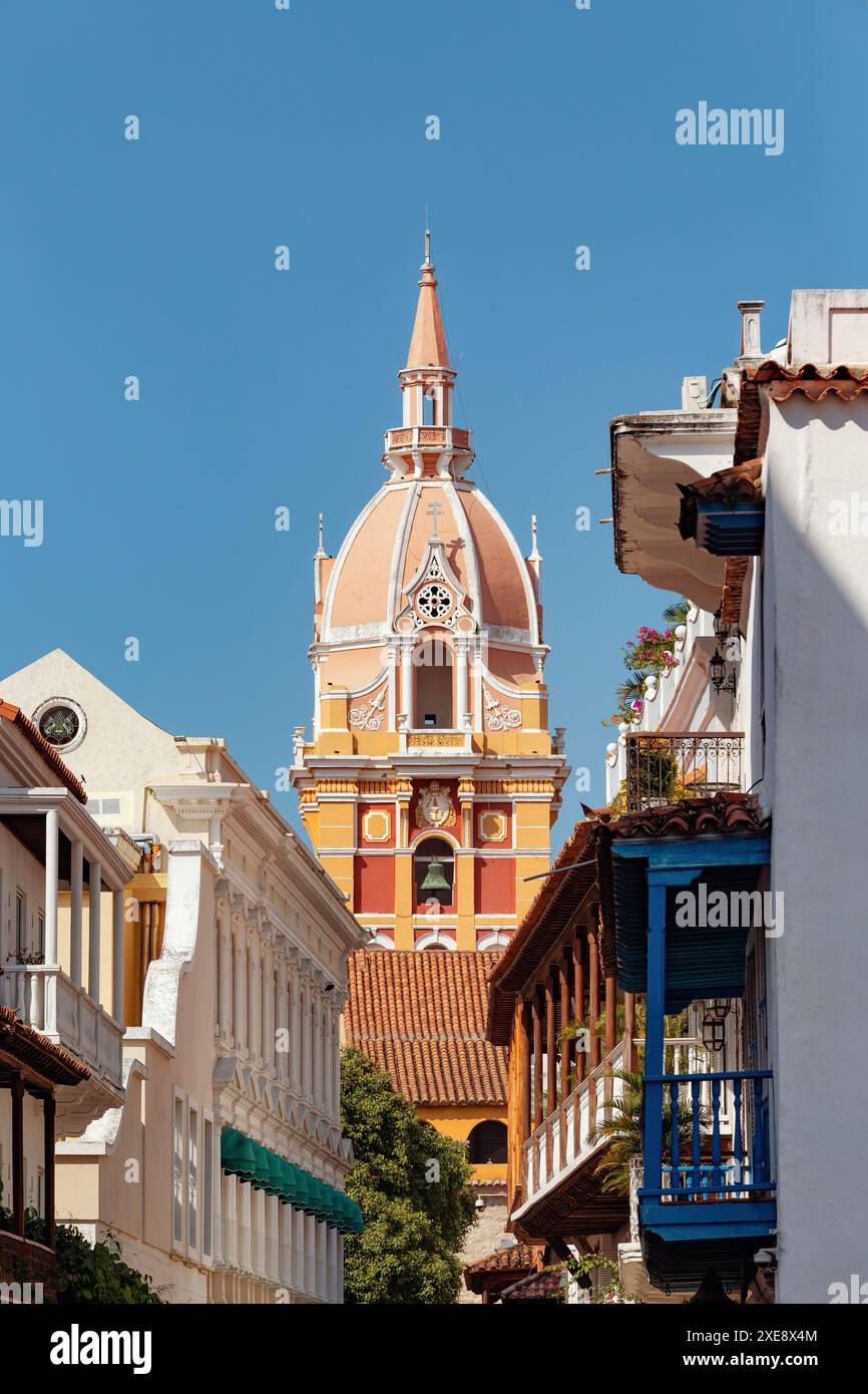 Heritage town Cartagena de Indias, beautiful colonial architecture in ...