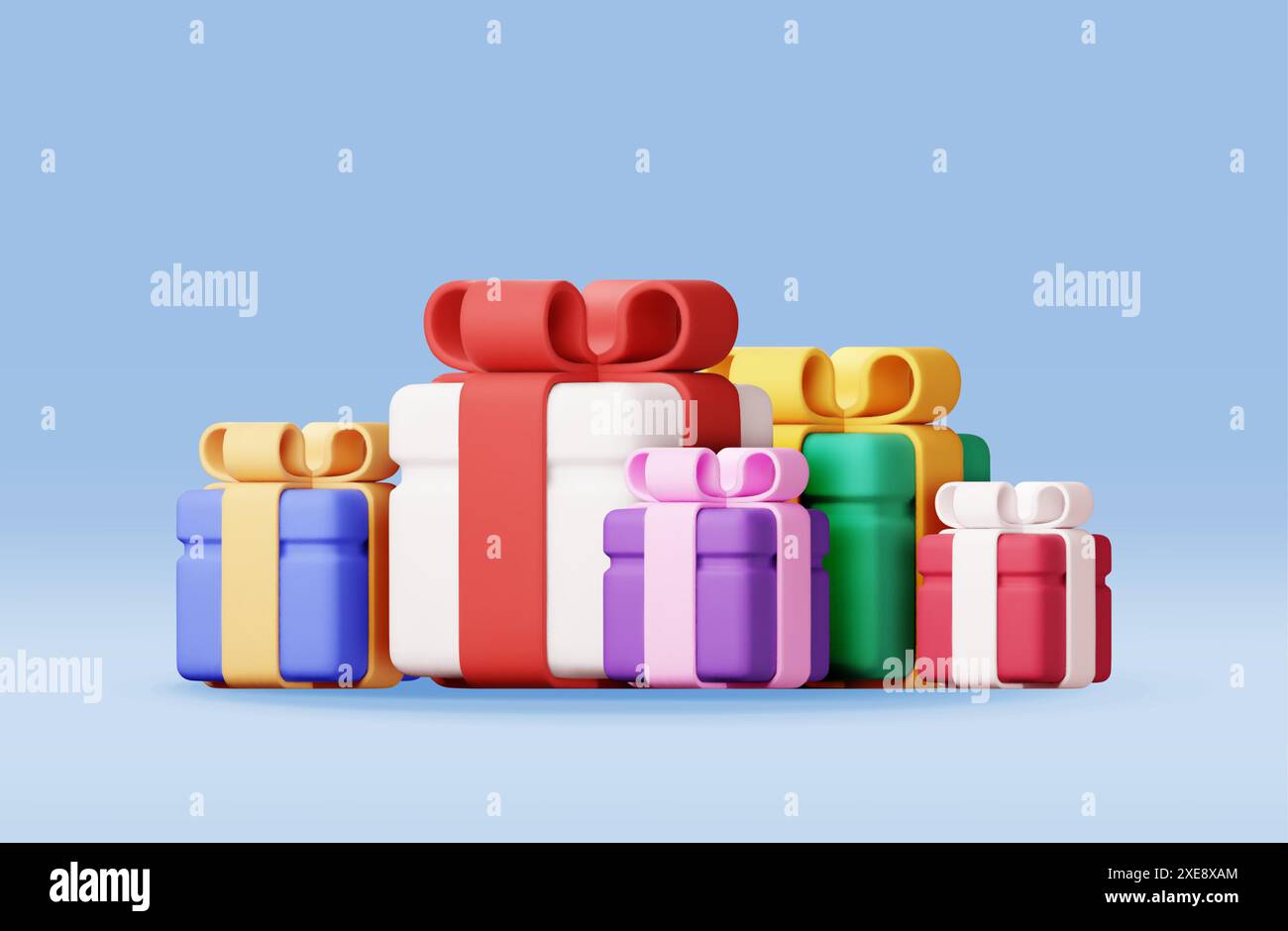 3D gift box pile isolated Stock Vector Image & Art - Alamy