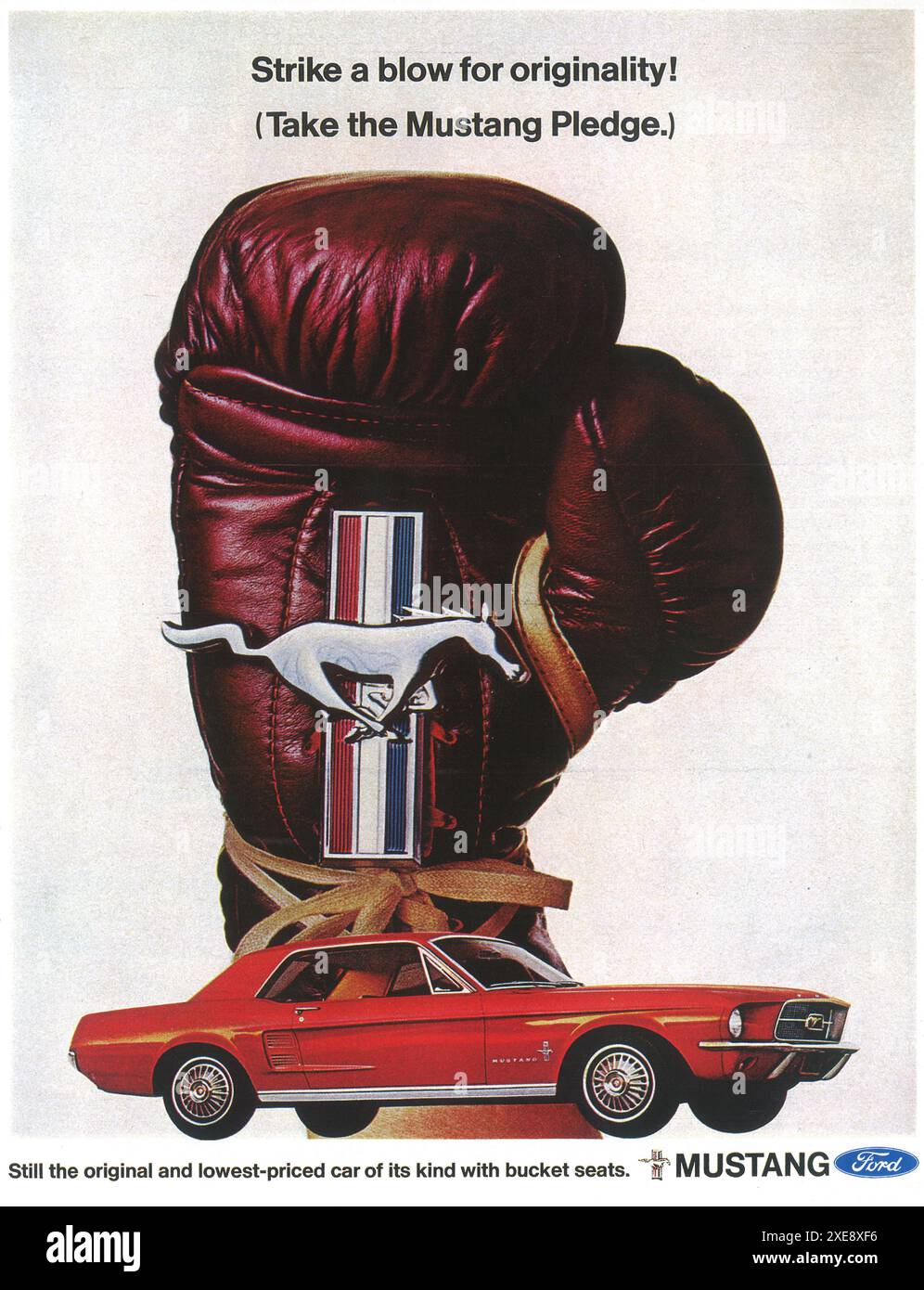 1967 Ford Mustang ad - Boxing Glove Stock Photo - Alamy