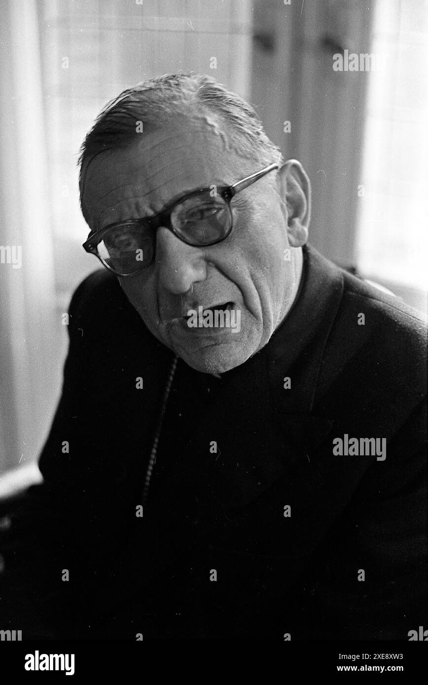 French Jesuit Cardinal Jean Danielou, during a press interview in ...