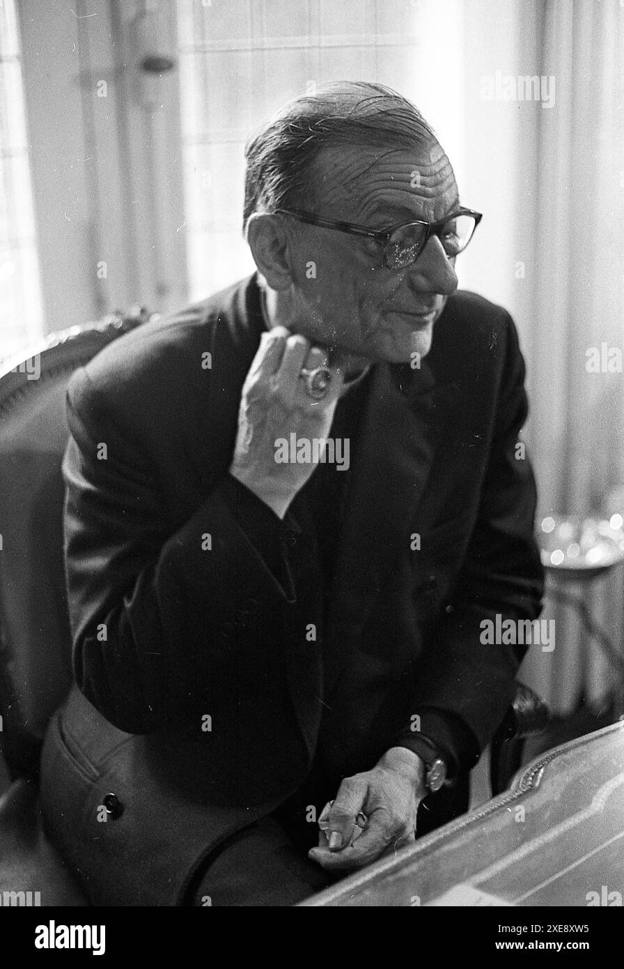 French Jesuit Cardinal Jean Danielou, during a press interview in ...