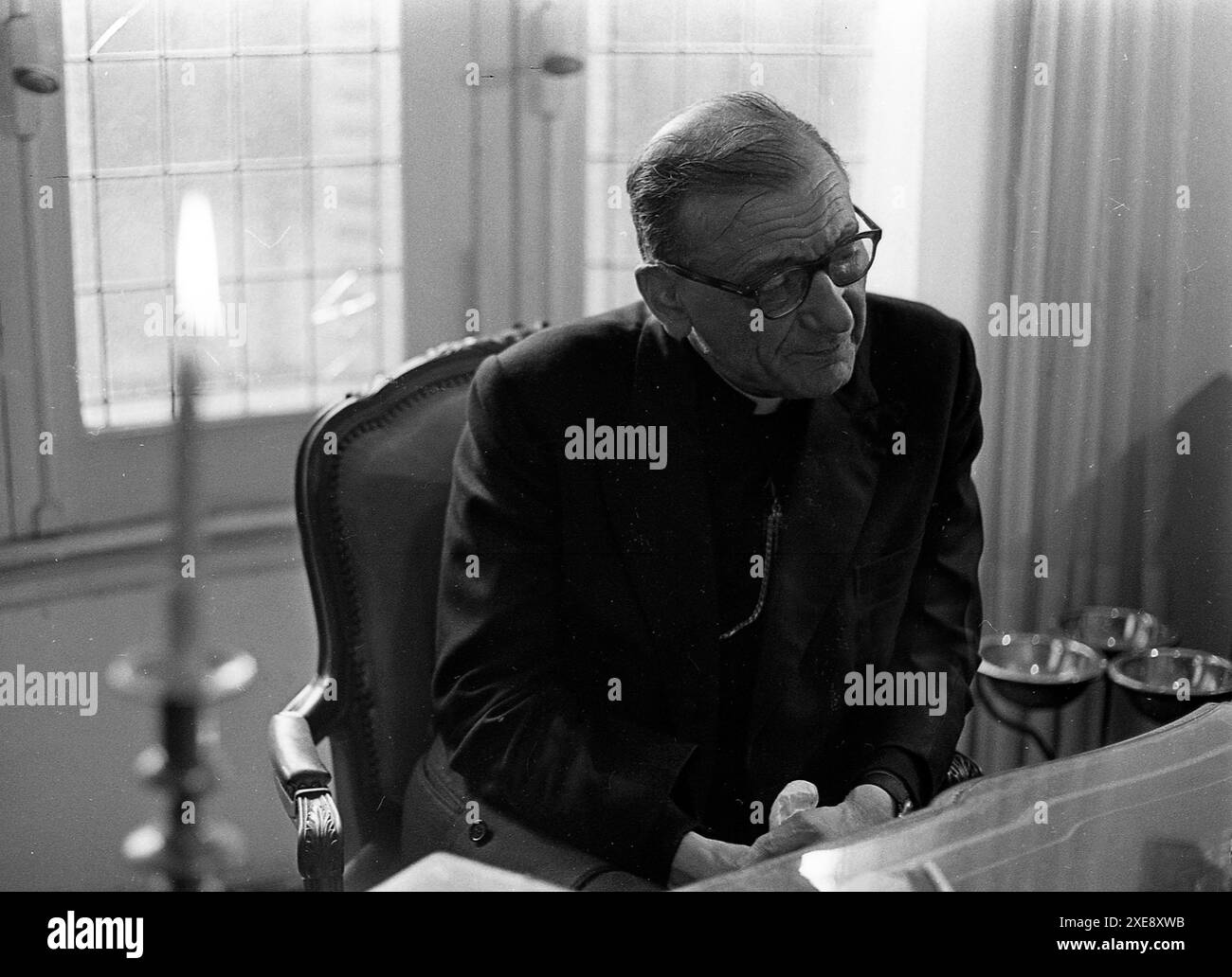 French Jesuit Cardinal Jean Danielou, during a press interview in ...