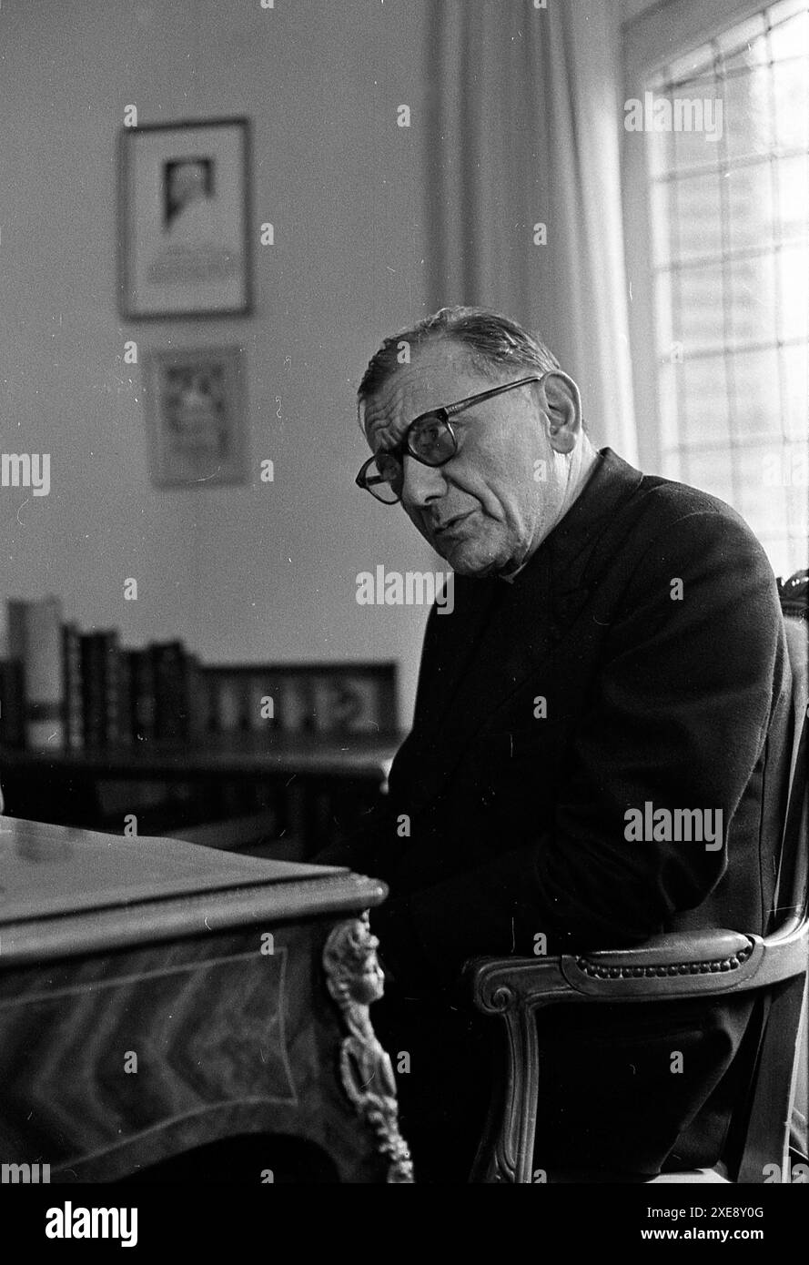 French Jesuit Cardinal Jean Danielou, during a press interview in ...