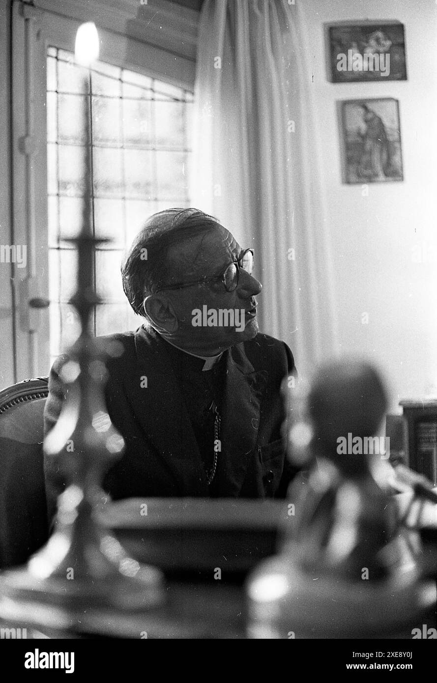 French Jesuit Cardinal Jean Danielou, during a press interview in ...