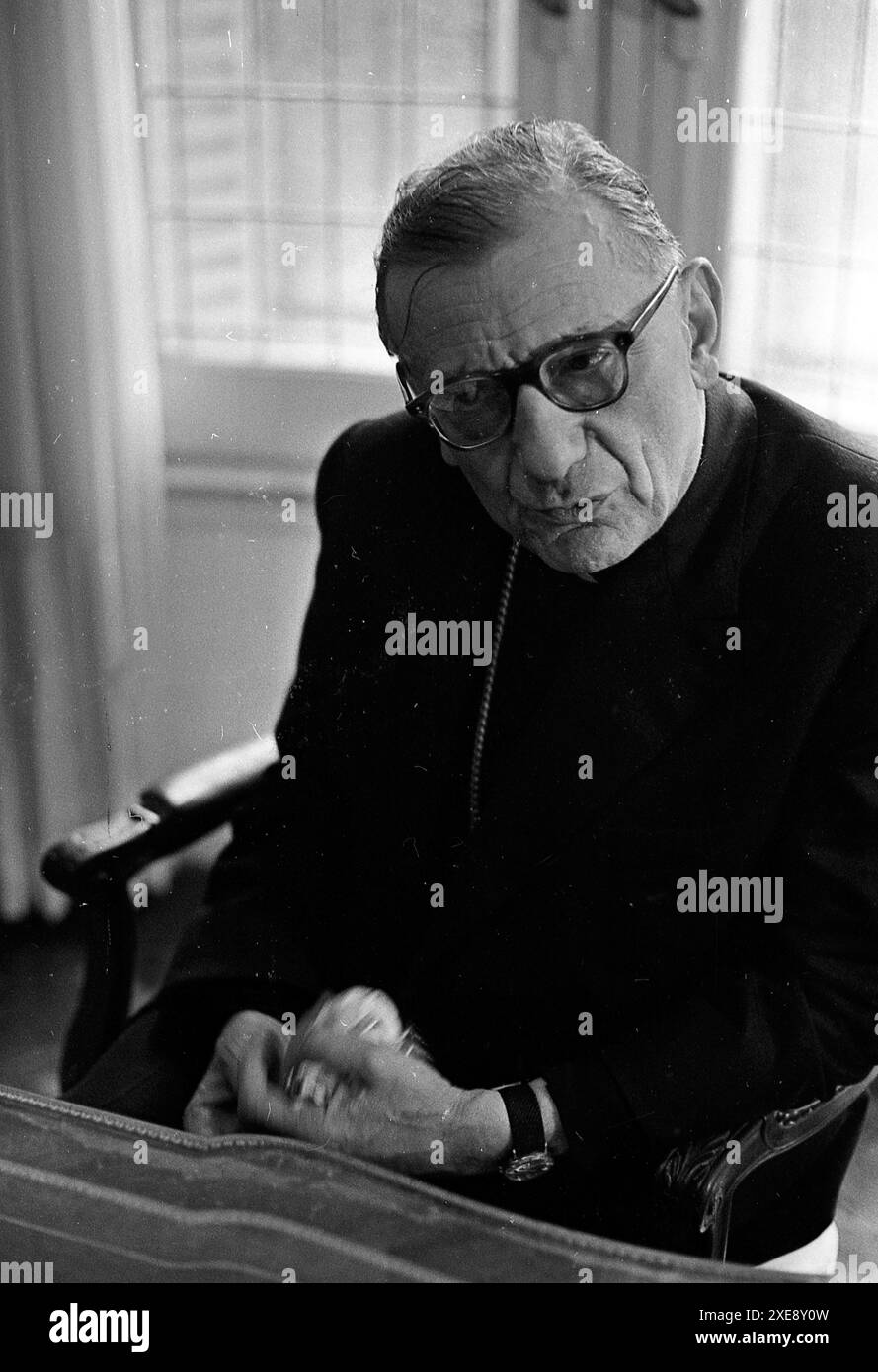 French Jesuit Cardinal Jean Danielou, during a press interview in ...