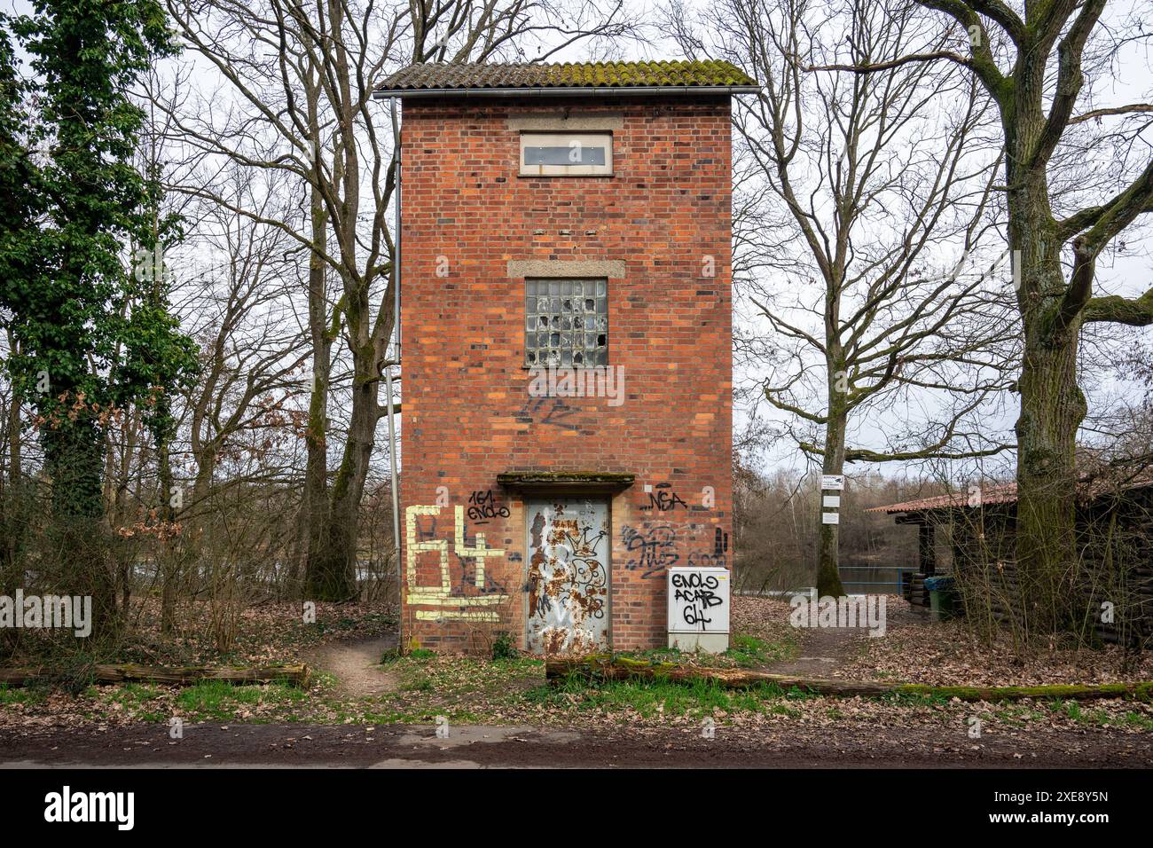 Old transformer house Stock Photo - Alamy