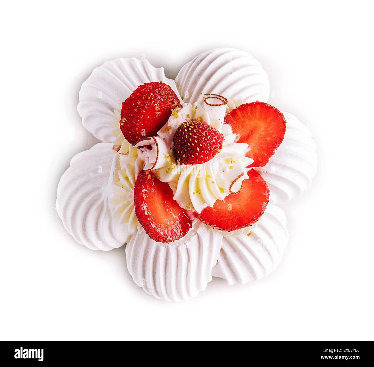 Traditional english dessert, strawberry with cream Stock Photo - Alamy