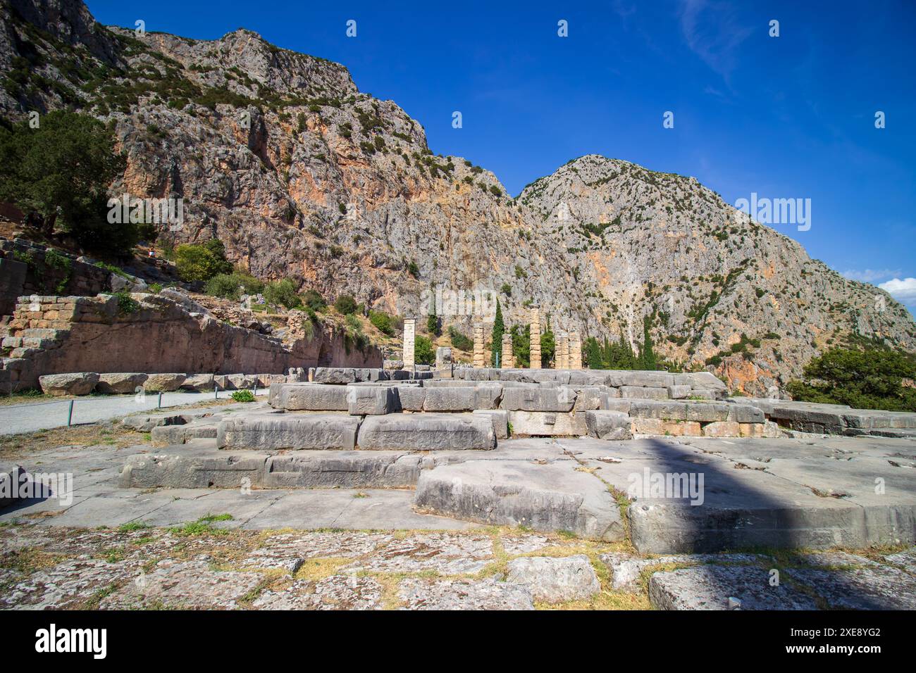 The Treasury of Athens in Delphi Archaeological Ruins of the Oracle of Delphi, Temple of Apollo ...