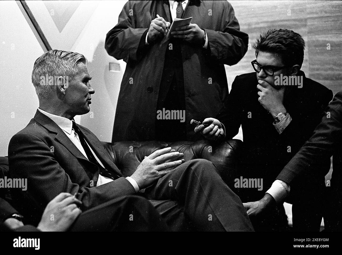 British explorer and geologist Sir Vivian Fuchs during a press ...
