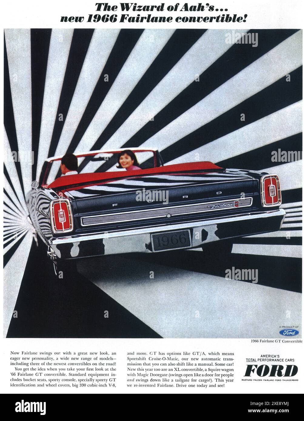 1966 Ford Fairlane convertible ad Stock Photo - Alamy