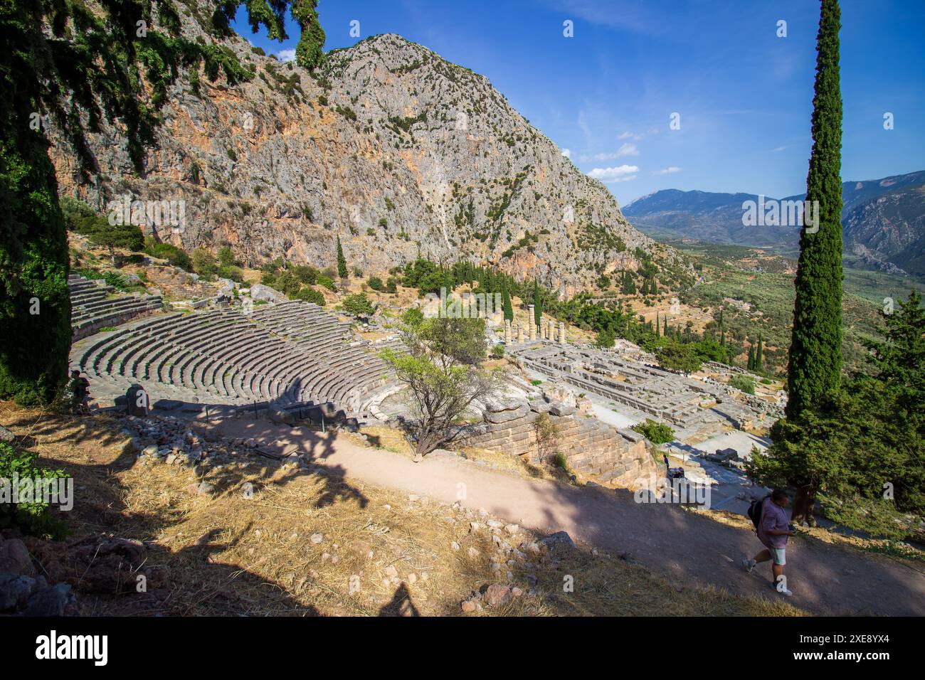 Ancient amphitheater of Delphi. Famous Archaeological site in Greece ...