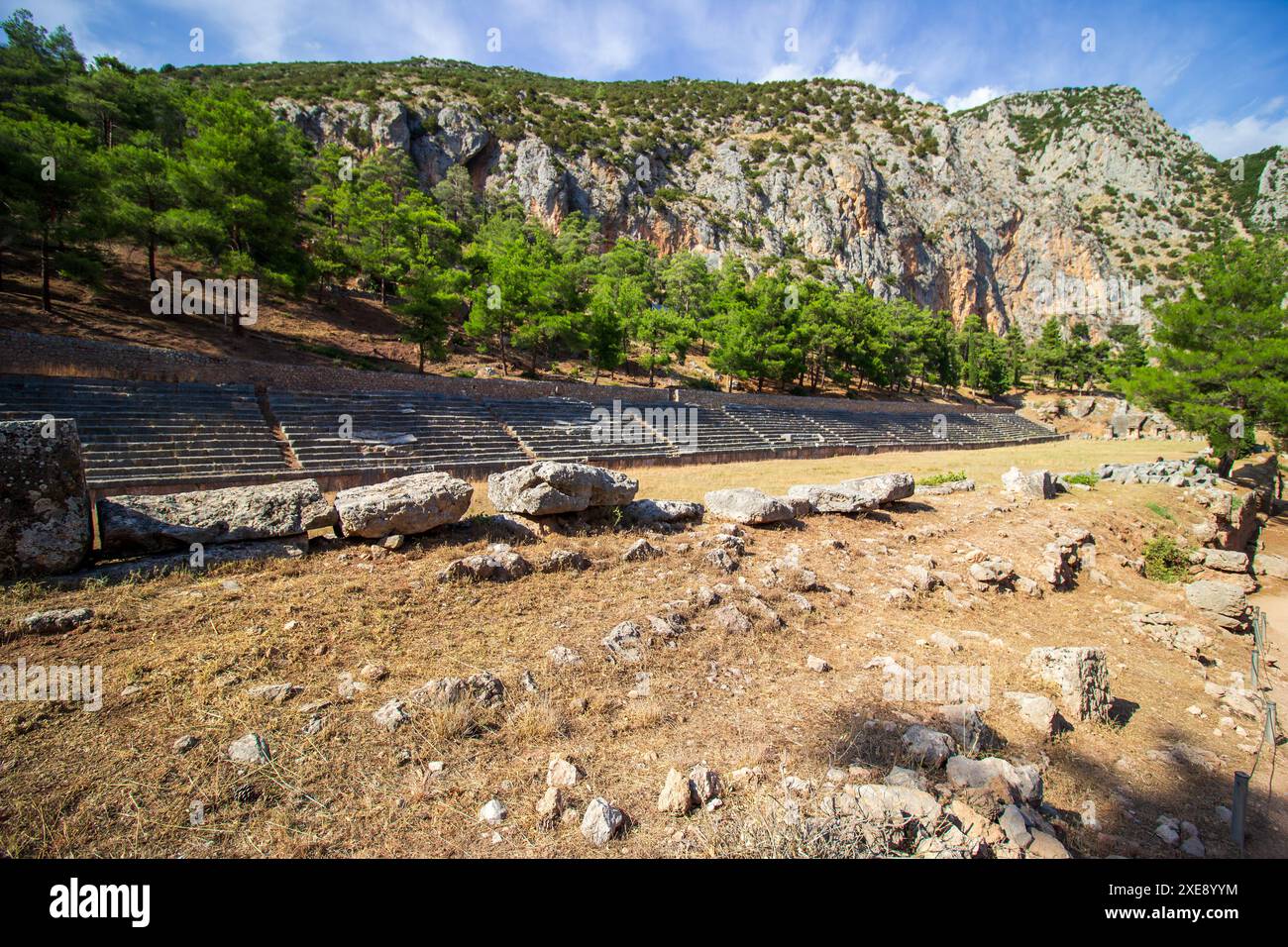 Ancient Stadium, Delphi, UNESCO World Heritage Site. Famous ...