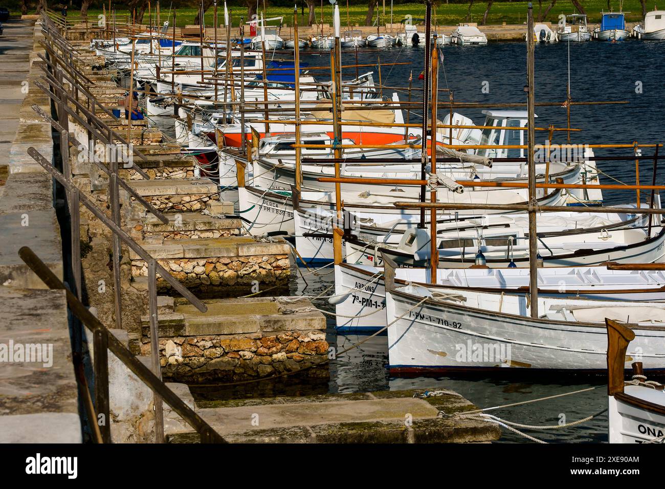 Traditional small boat pier Stock Photo - Alamy