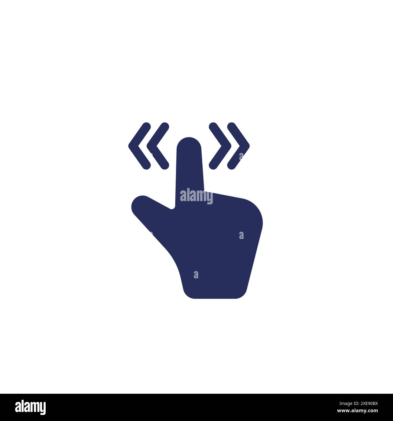 Slide or scroll icon, hand gesture pictogram Stock Vector Image & Art ...