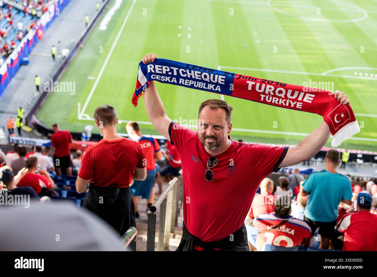 Hamburg, Germany. 26th June, 2024. Football fans of Czechia seen on the ...