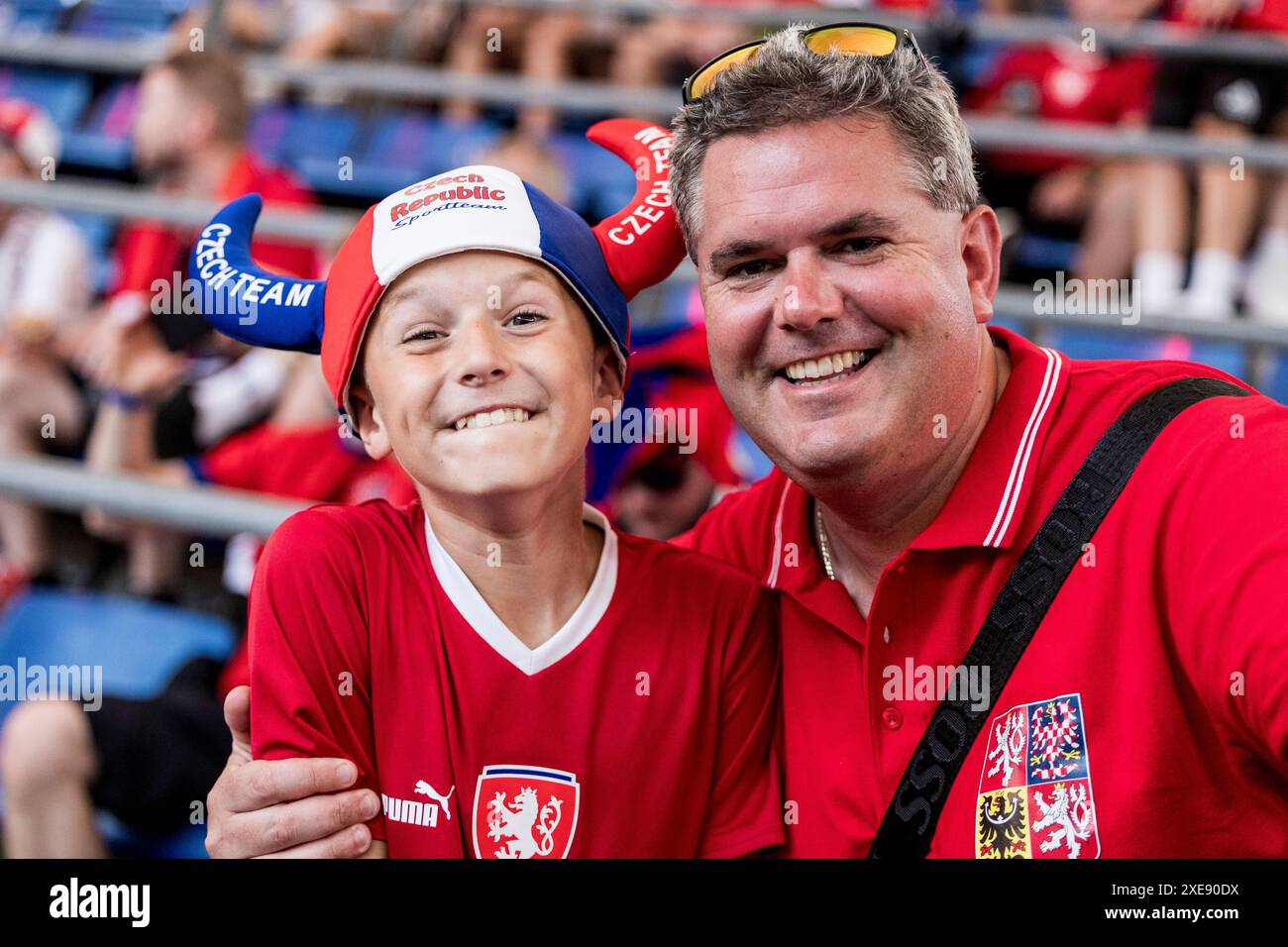 Hamburg, Germany. 26th June, 2024. Football fans of Czechia seen on the ...
