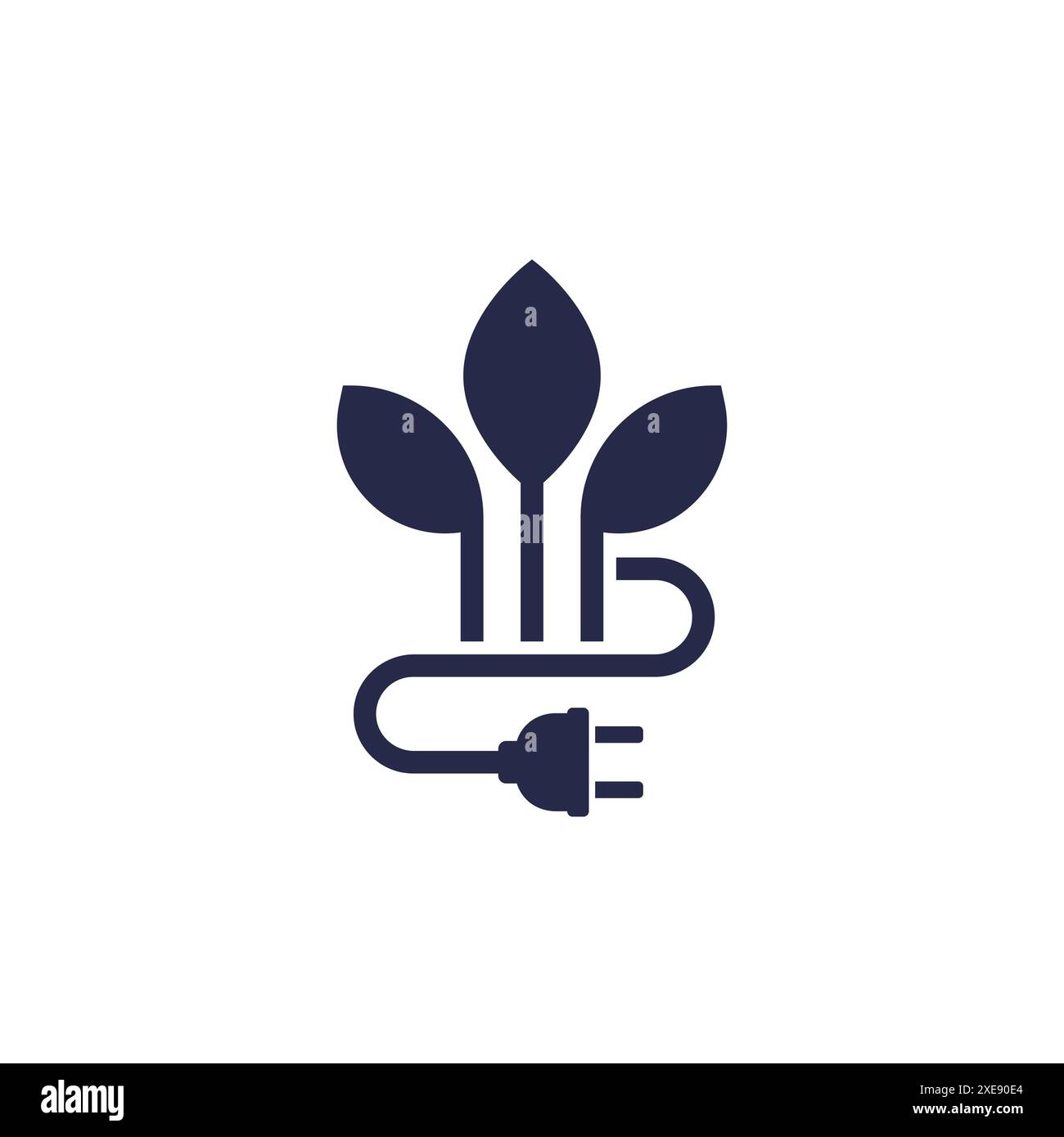 bioenergy renewable energy icon with electric plug Stock Vector Image ...