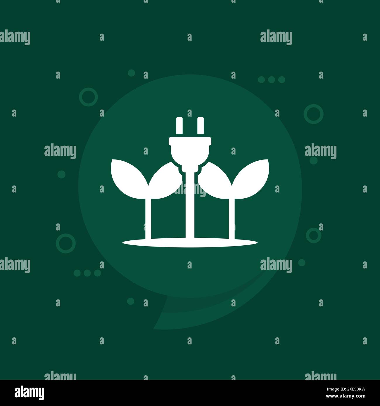 bioenergy icon, plants and electric plug vector Stock Vector Image ...