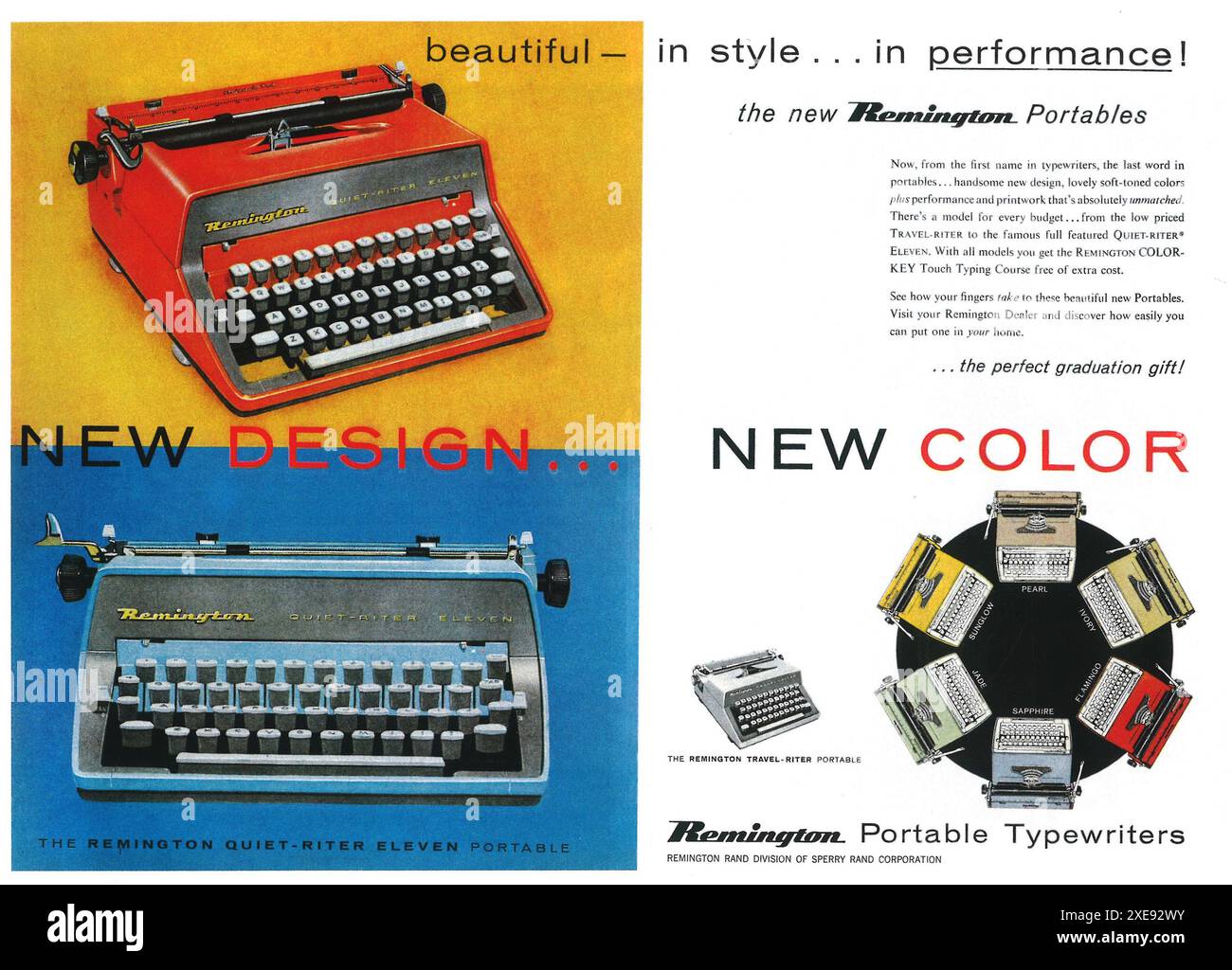 1960 Remington Travel-riter, Quiet-riter Typewriter Ad - New design ...