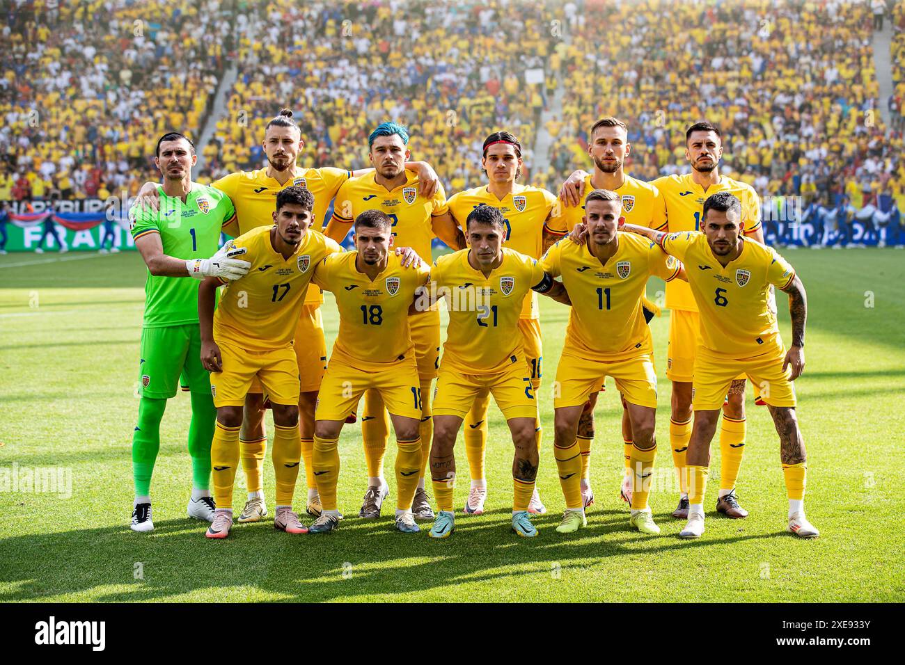 Mannschaftsfoto Rumaenien vor dem Spiel GER, Slovakia (SVK) vs. Romania ...