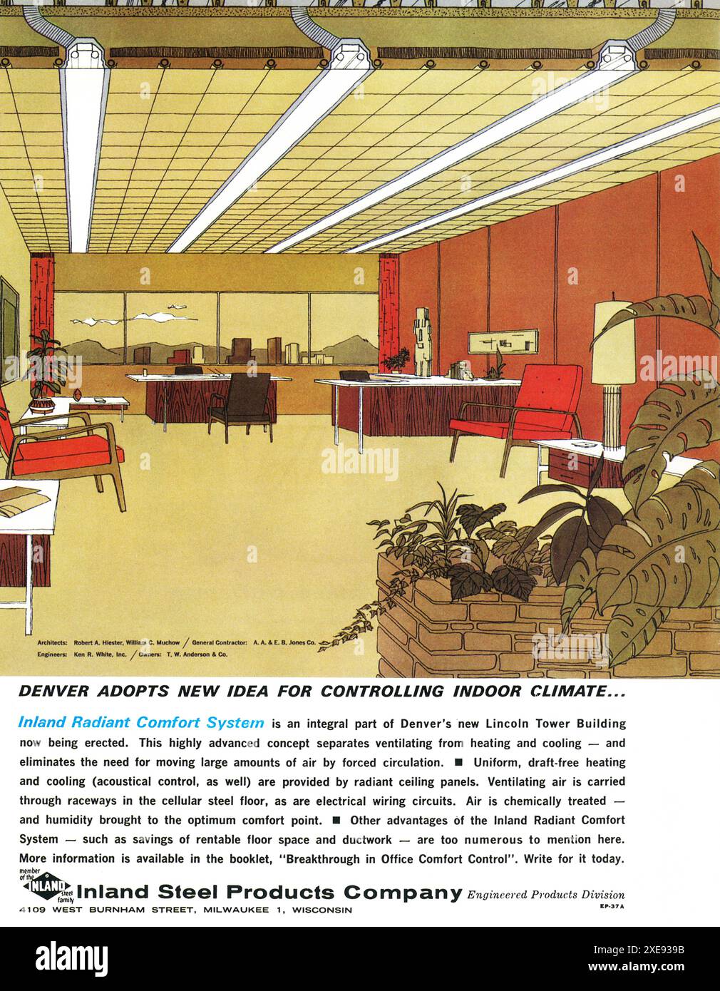1960s Inland Steel Products Company ad - Radiant comfort system ...