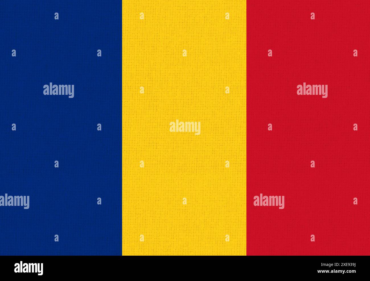 Flag of Romania. Romanian flag on fabric texture. National Romanian ...