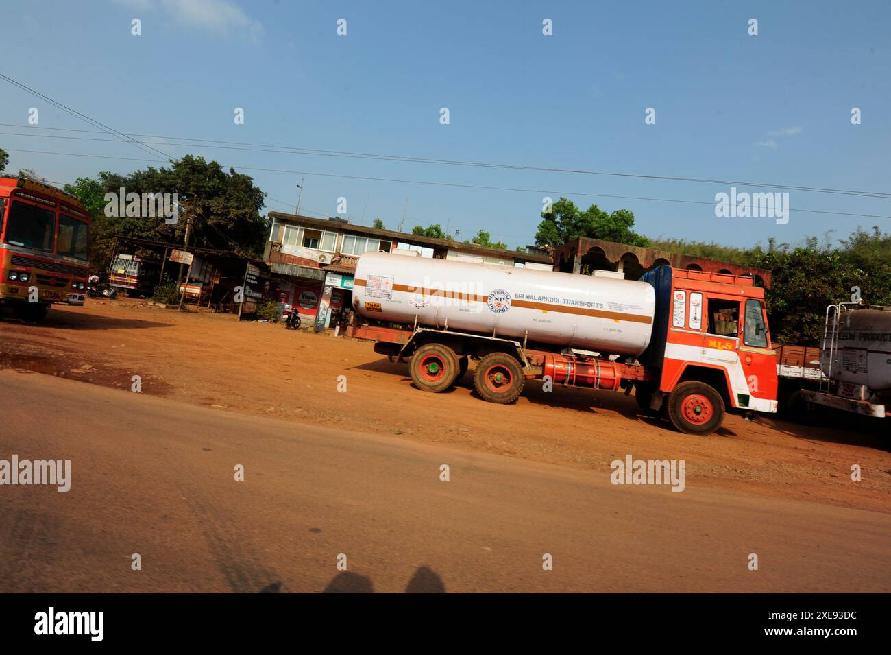 Tanker truck for the transport of oil Stock Photo - Alamy