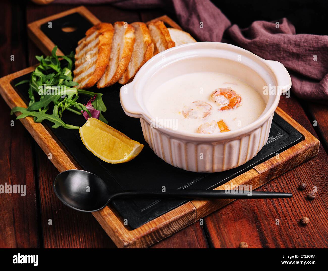 Hot shrimp vegetable soup hi-res stock photography and images - Alamy