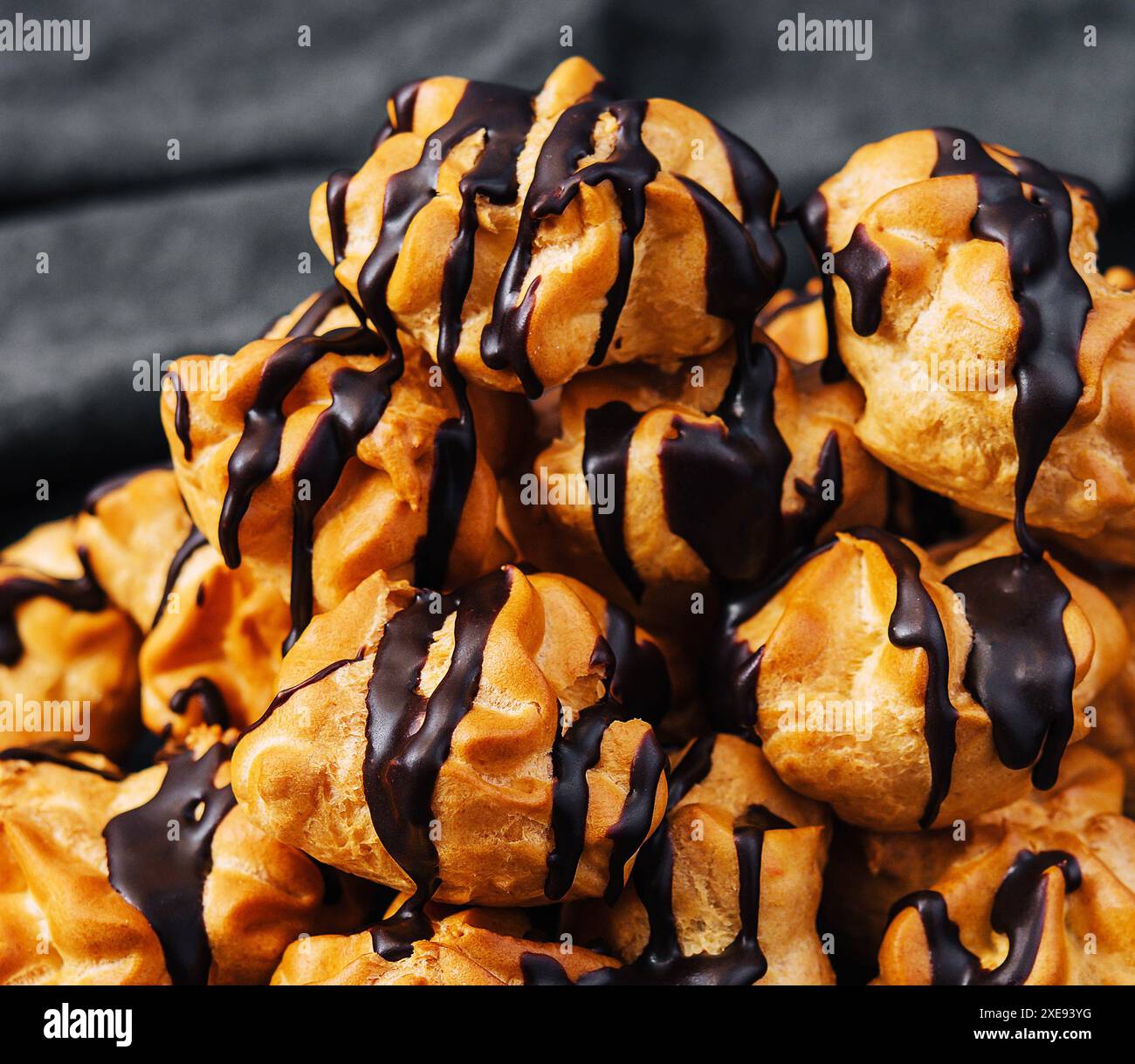 Food eclairs chocolate close hi-res stock photography and images - Alamy