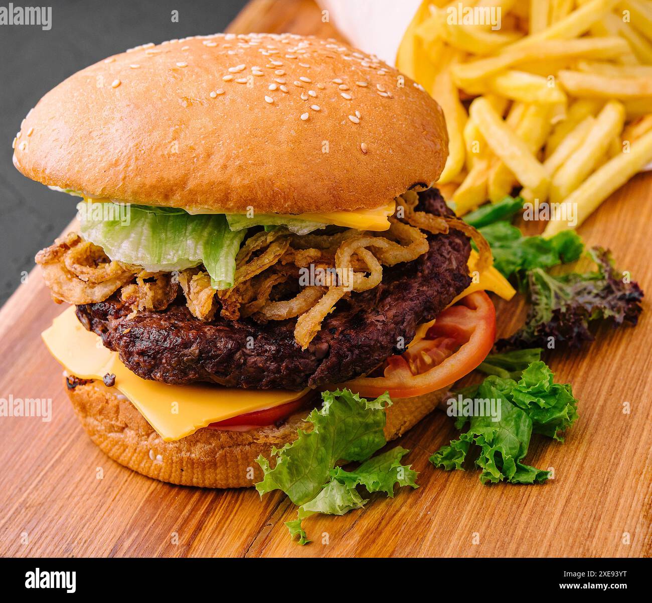 Junk food burger chips hi-res stock photography and images - Alamy