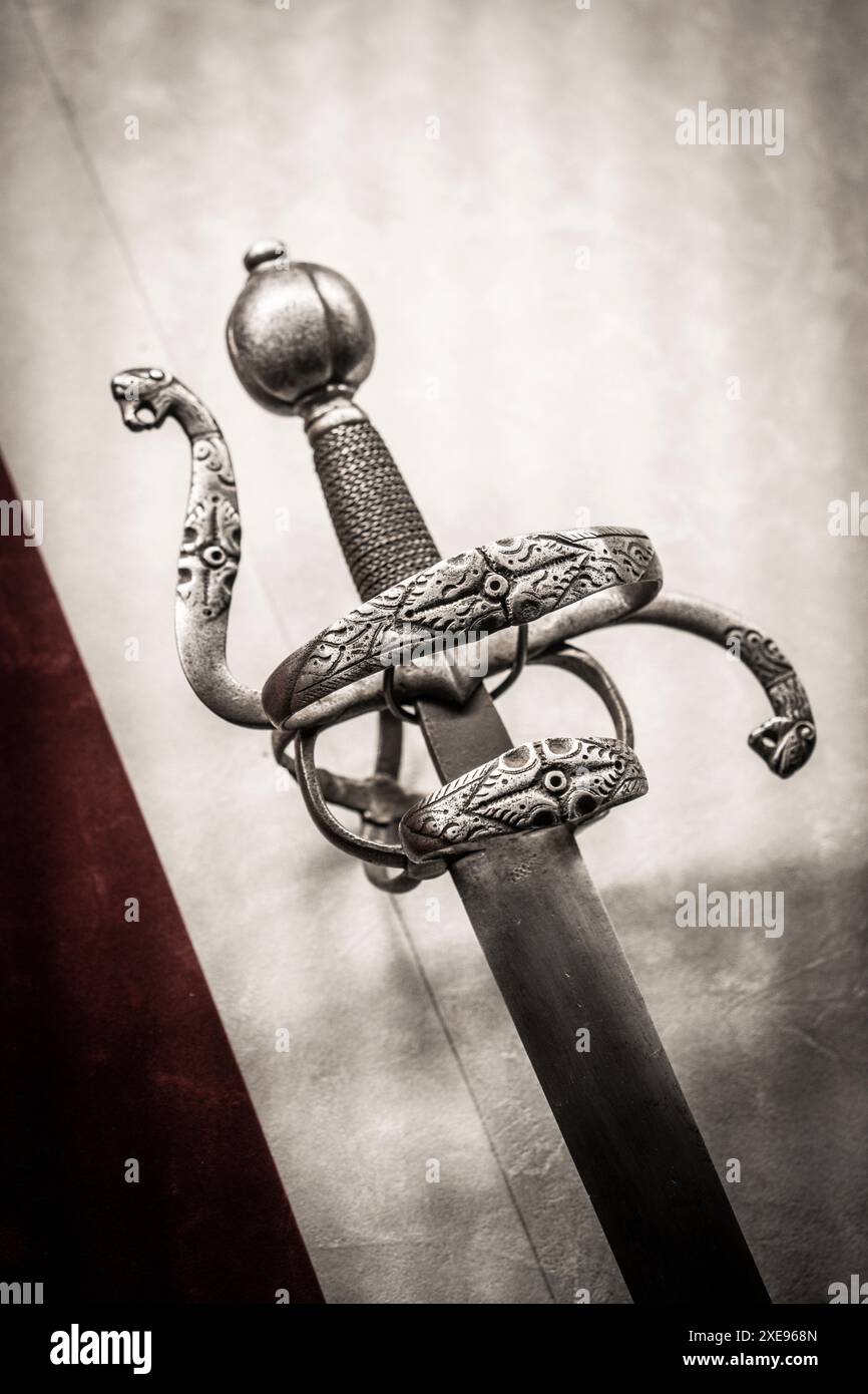 Bow sword hilt Stock Photo - Alamy