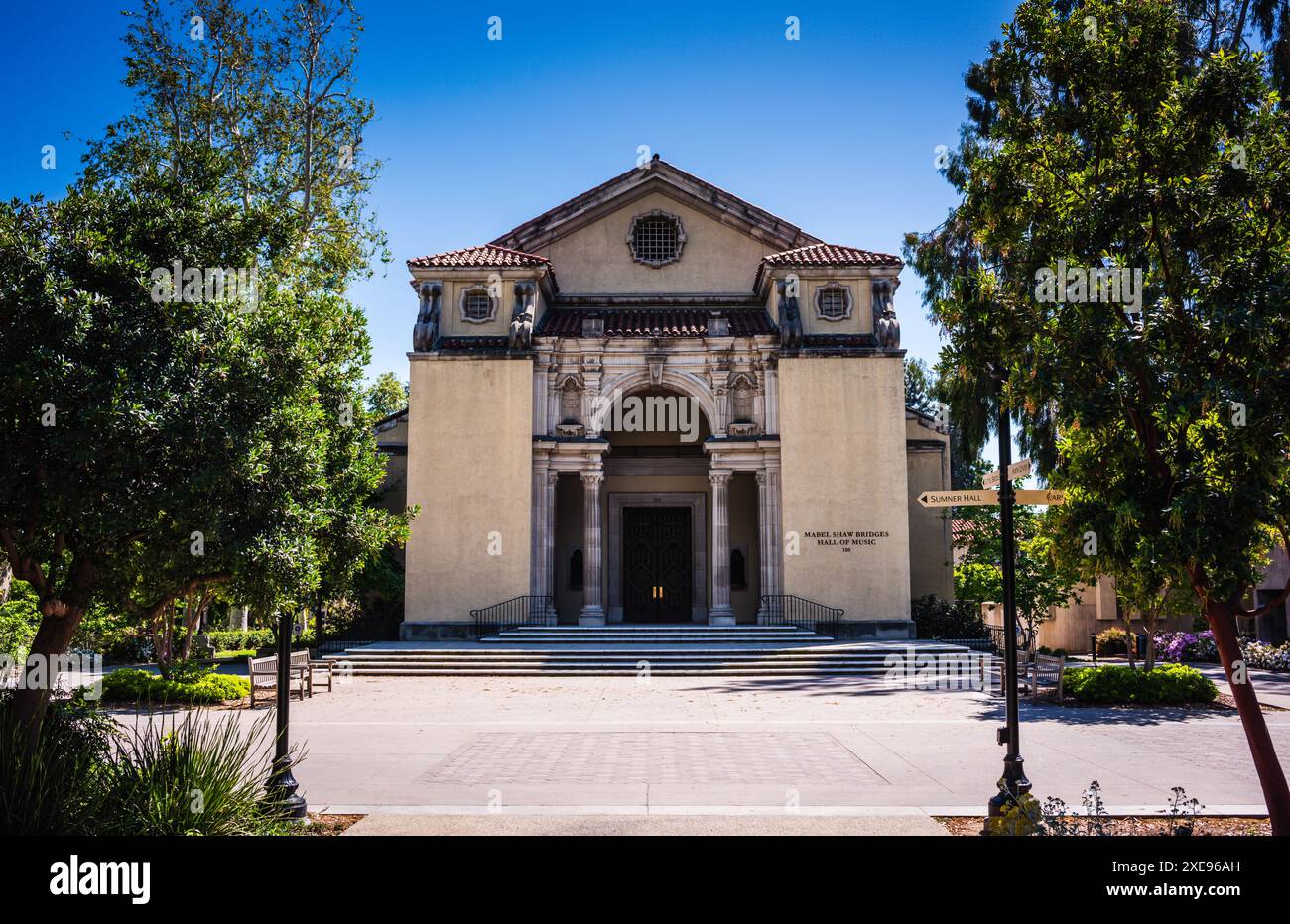Claremont, California USA - March 30, 2017: Front entrance to Mabel ...