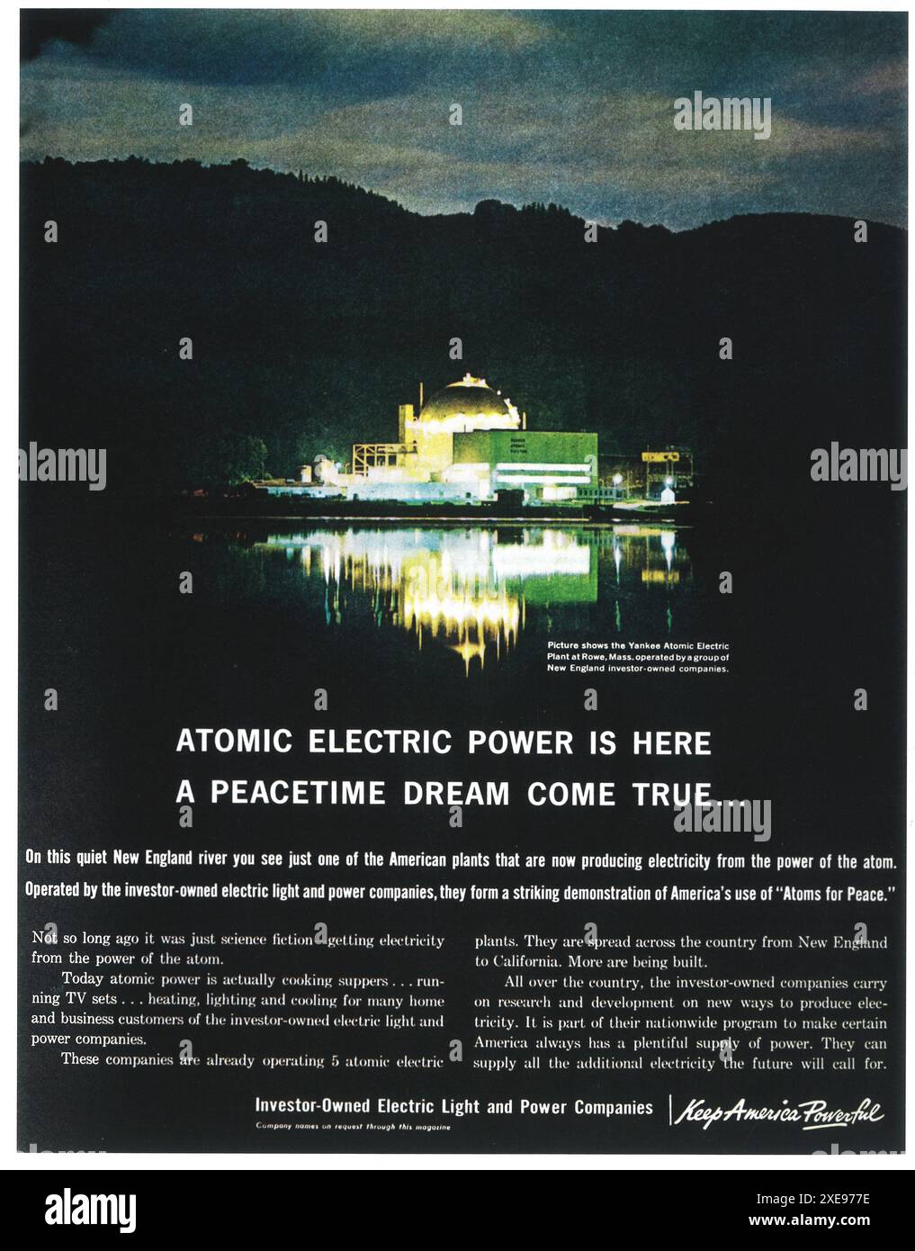 1961 Atomic Electric Power Company Ad - Yankee Rowe Nuclear Power ...