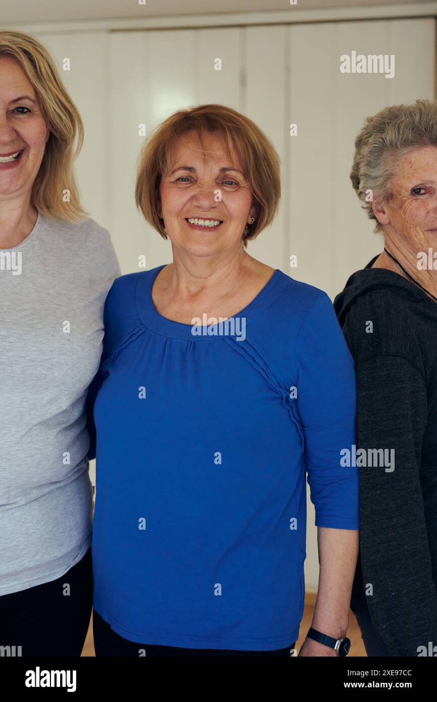 A vibrant community of senior women, guided by their instructor, embraces the enriching journey ...