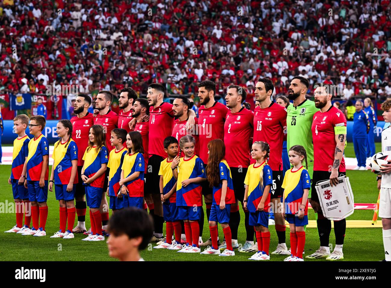 GELSENKIRCHEN - Georgie line-up during the UEFA EURO 2024 group F match ...
