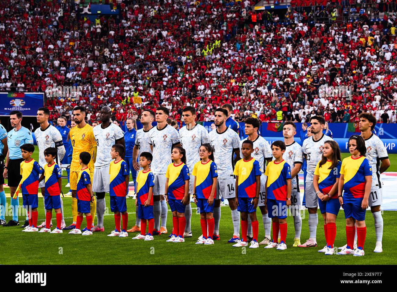 GELSENKIRCHEN - Portugal line-up during the UEFA EURO 2024 group F ...