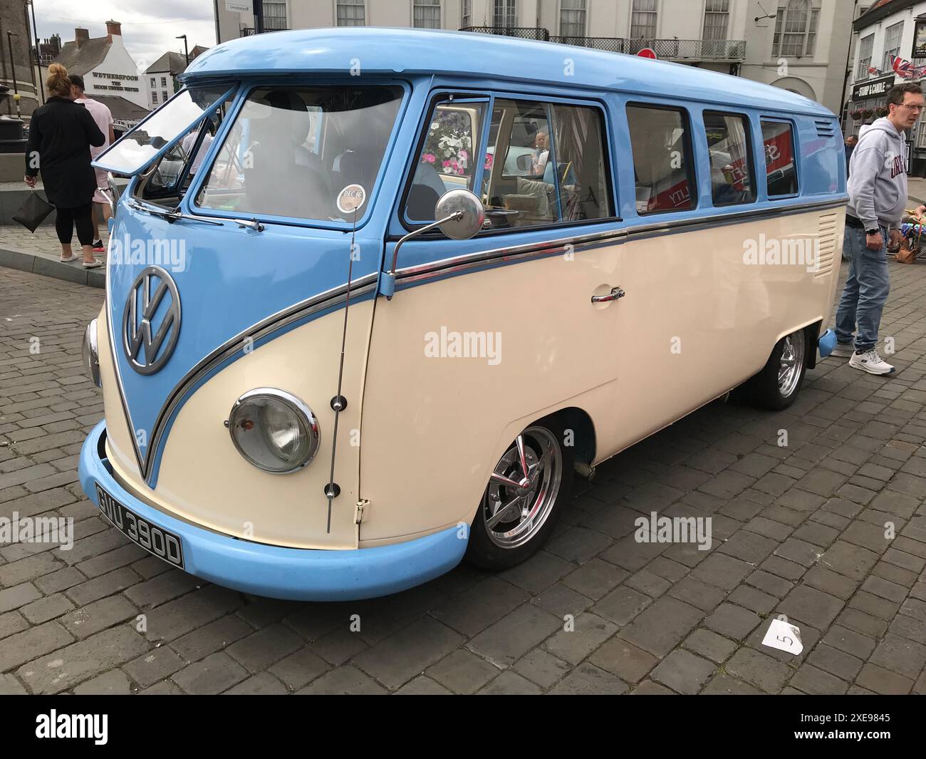 Volkswagen Westfalia Camper van with split windshield at a classic car ...