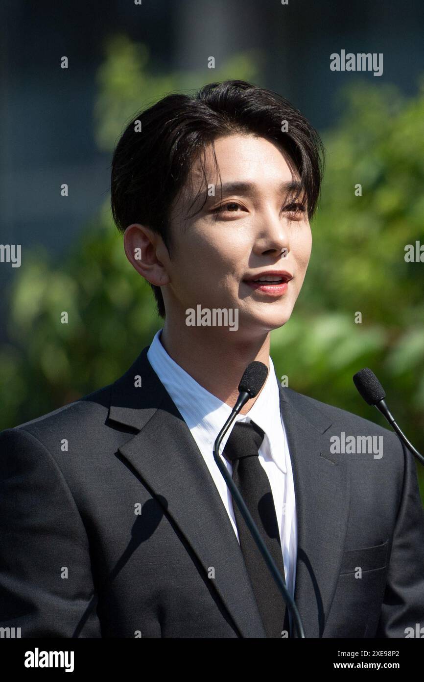 Paris, France. 26th June, 2024. Joshua Hong of K-pop sensation ...