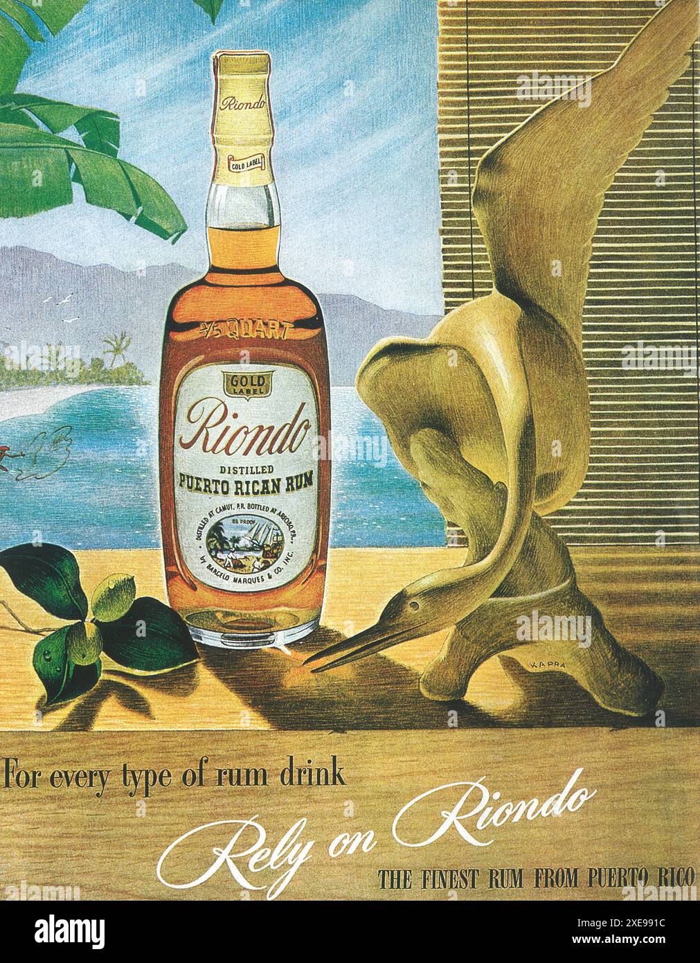 Vintage rum american poster hi-res stock photography and images - Alamy